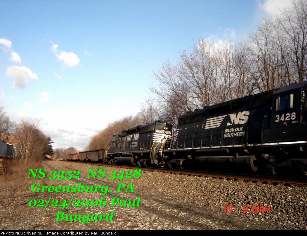 NS 3352 SD40-2 NS 3428 SD40-2 02/24/2006